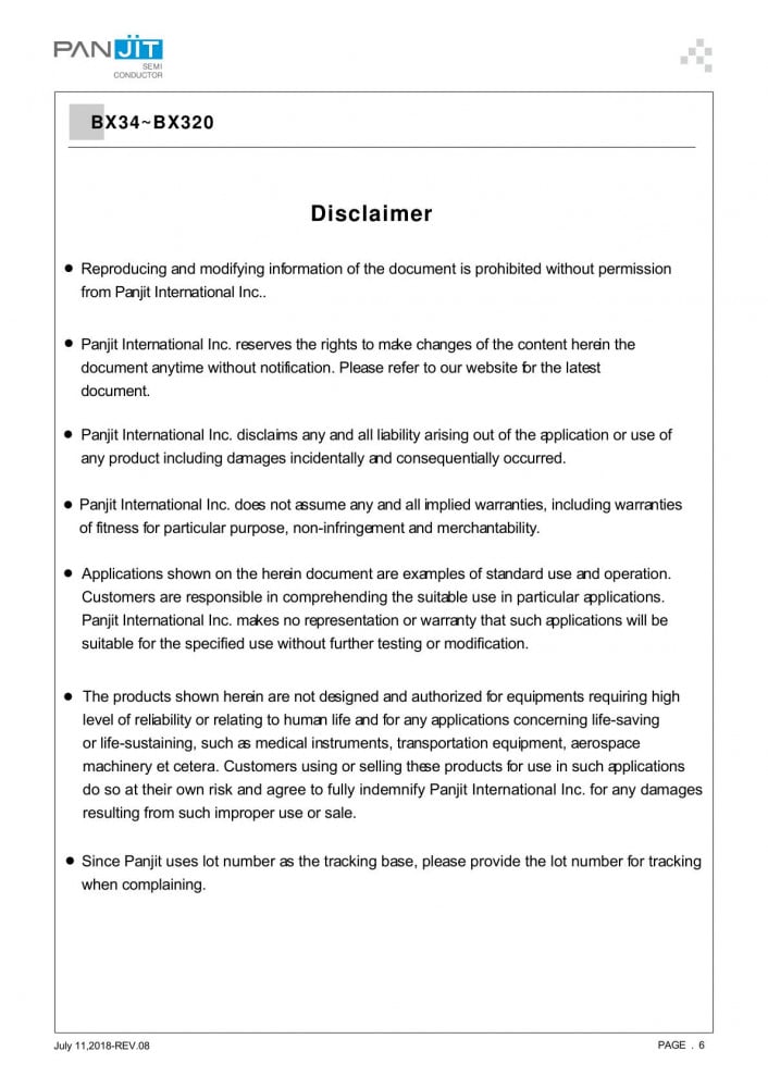 BX310 datasheet page 6