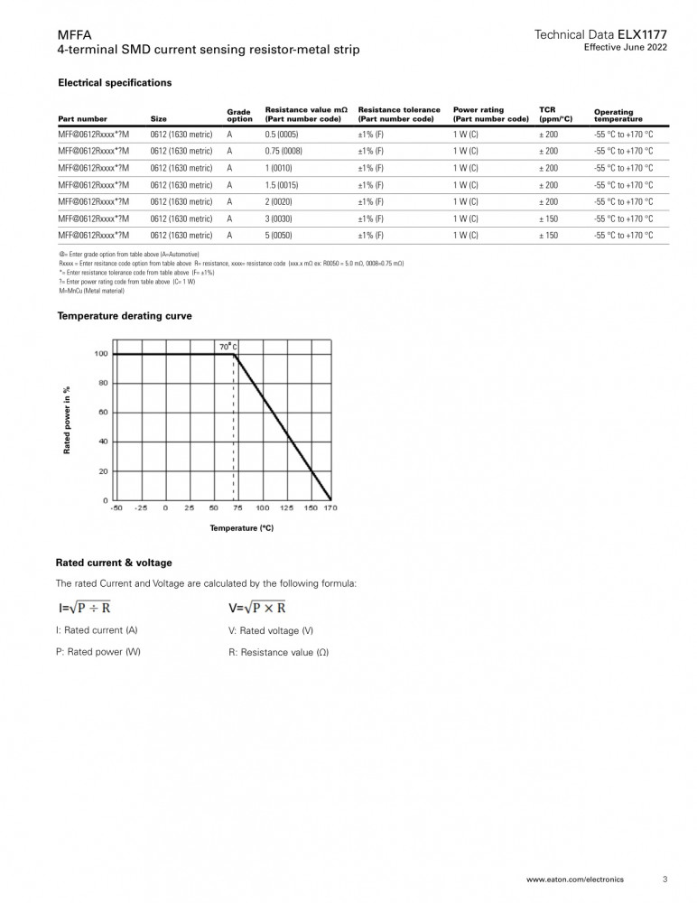 MFFA datasheet page 3