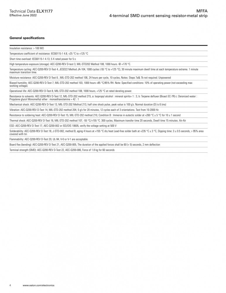 MFFA datasheet page 4