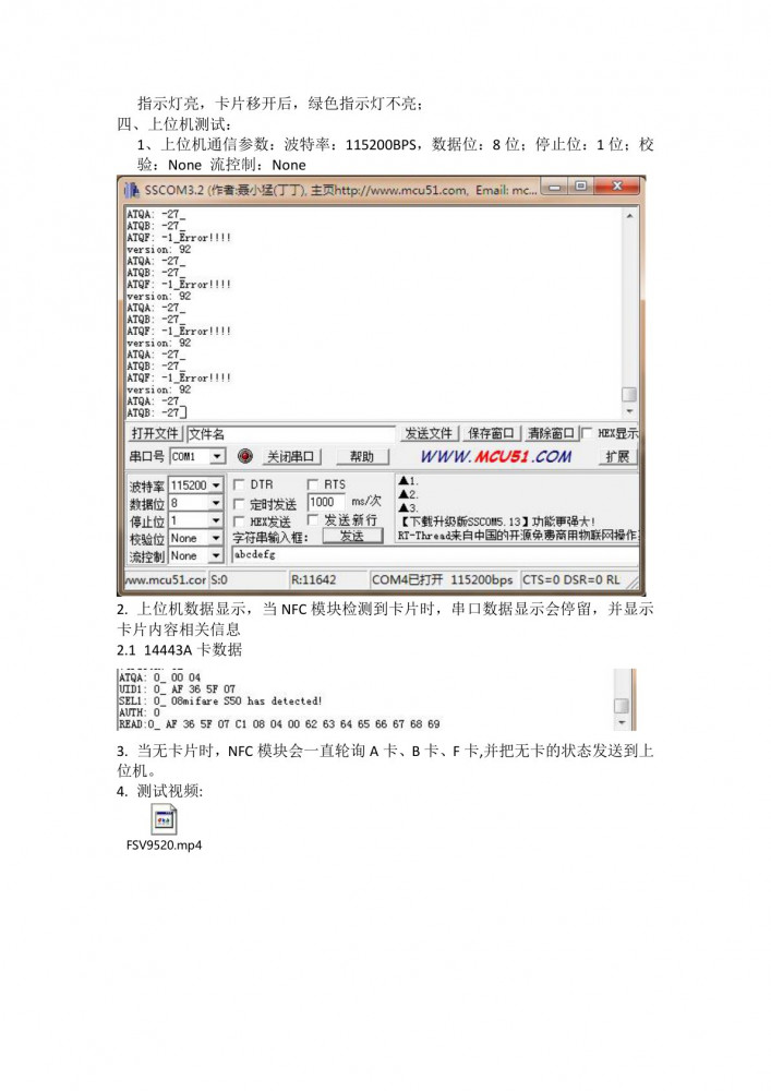 MFRC522-SENSOR-IIC technical document page 3
