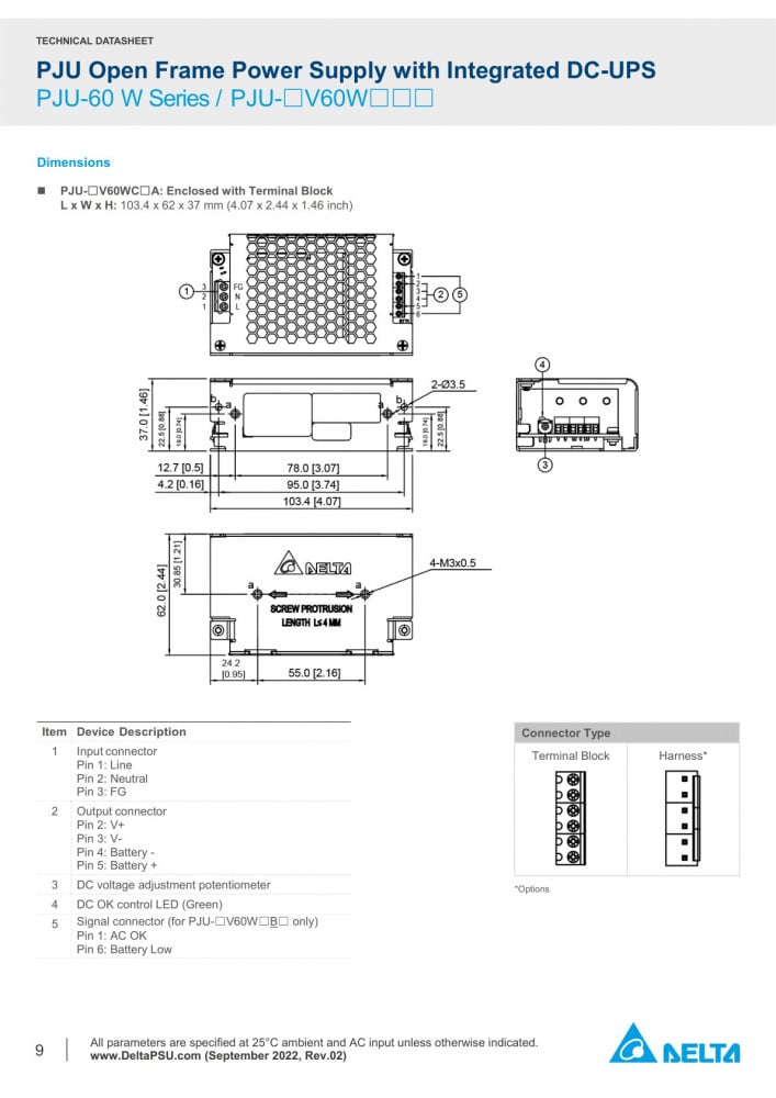 DELTA PJU datasheet page 9