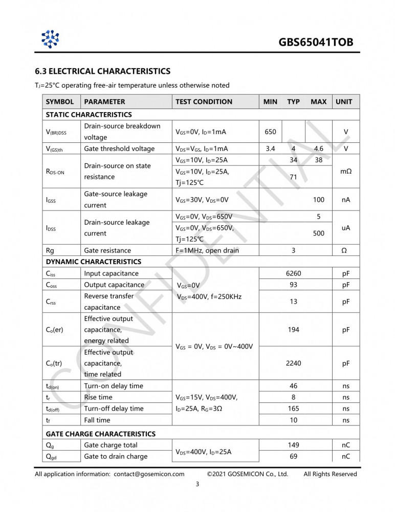 GBS65041TOB datasheet page 3
