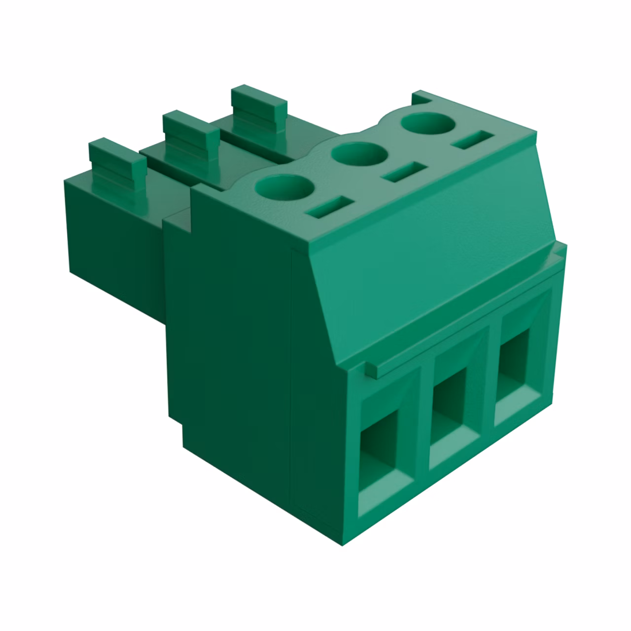 3.81mm Pitch Eurostyle Horizontal Plug, Green Housing, 3 Circuits for sale