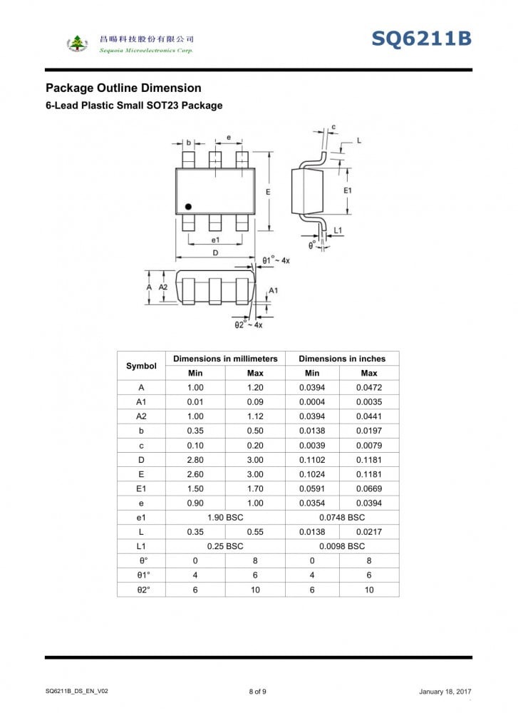 SQ6211BMST datasheet page 8