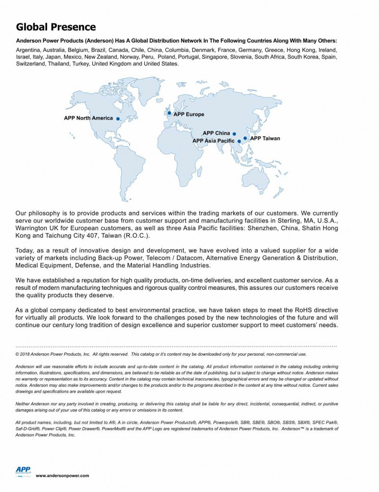 Anderson Power technical document page 2