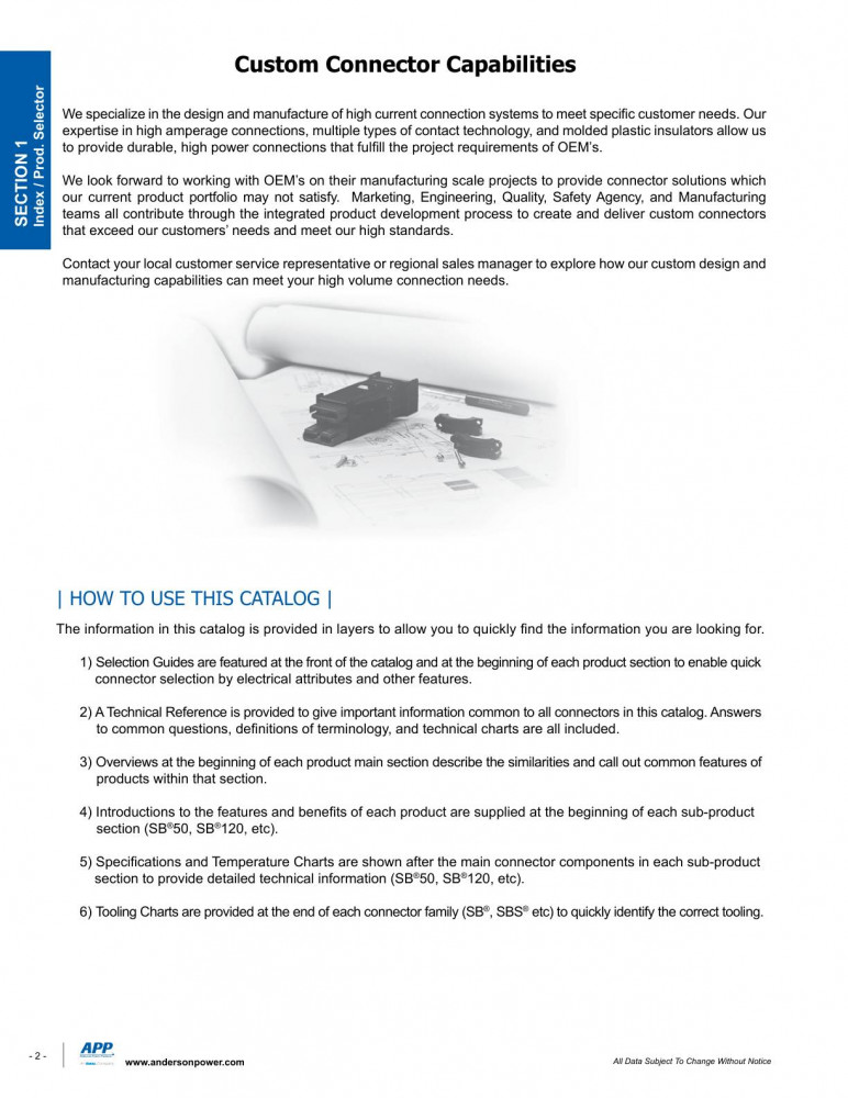 Anderson Power technical document page 4