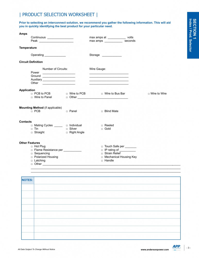Anderson Power technical document page 5