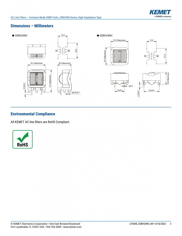 KEMET SSRH24NV/NH datasheet page 3
