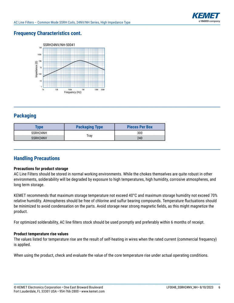 KEMET SSRH24NV/NH datasheet page 6