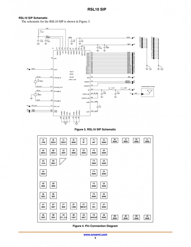 RSL10 SiP technical document page 5