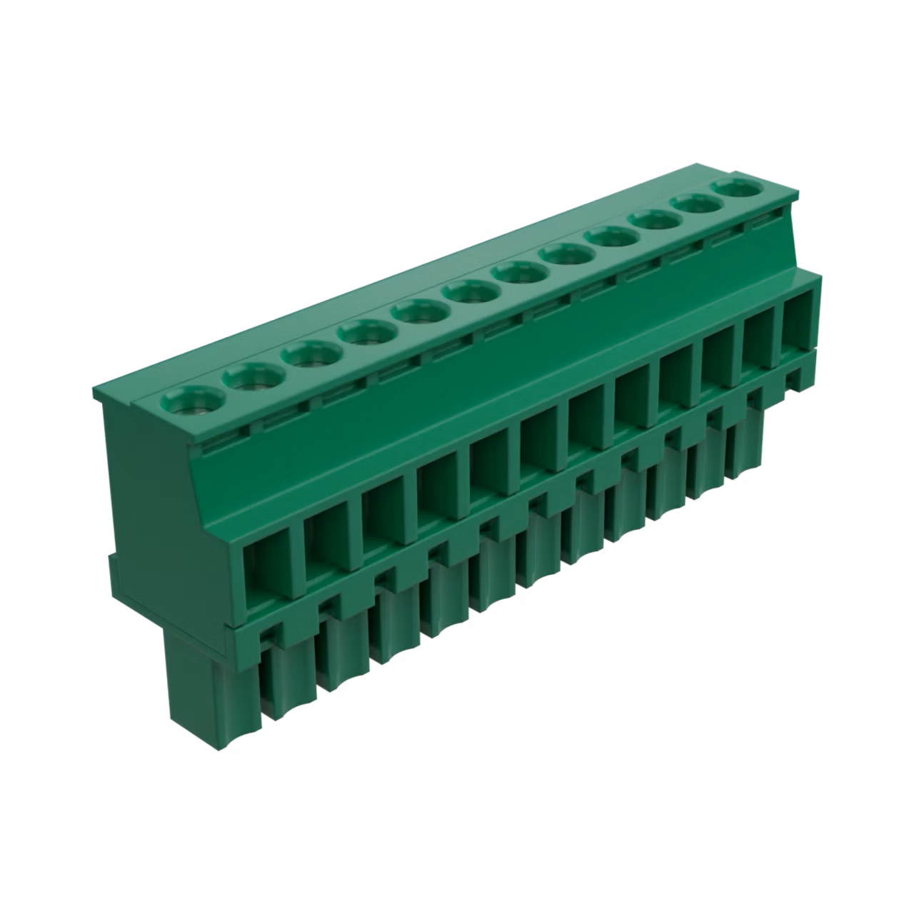 3.81mm Pitch Eurostyle Vertical Plug, with Standard Imprinting, Rear Wire Entry, Green Housing, Gold (Au) Plated, 12 Circuits for sale