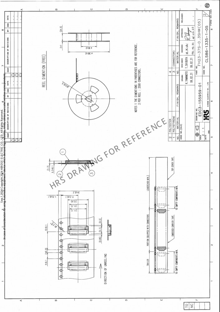 HRS FH23-37S-0.3SHW(05) technical drawing page 2
