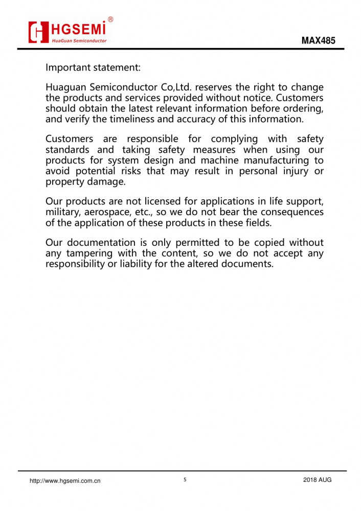 MAX485EIM/TR technical document page 5