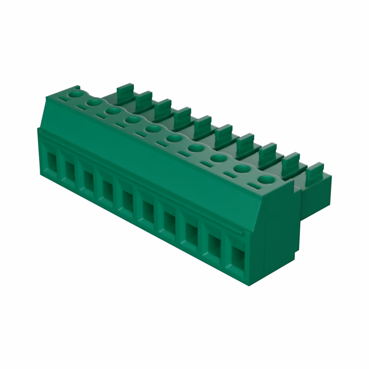 3.81mm Pitch Eurostyle Horizontal Plug, Green Housing, 10 Circuits for sale