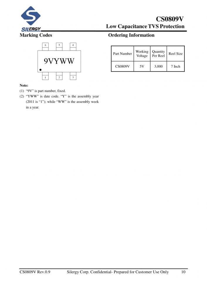 CS0809V datasheet page 10