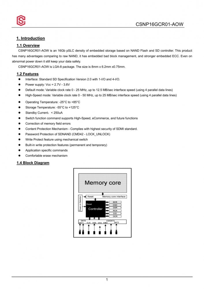 CSNP16GCR01-AOW datasheet page 4