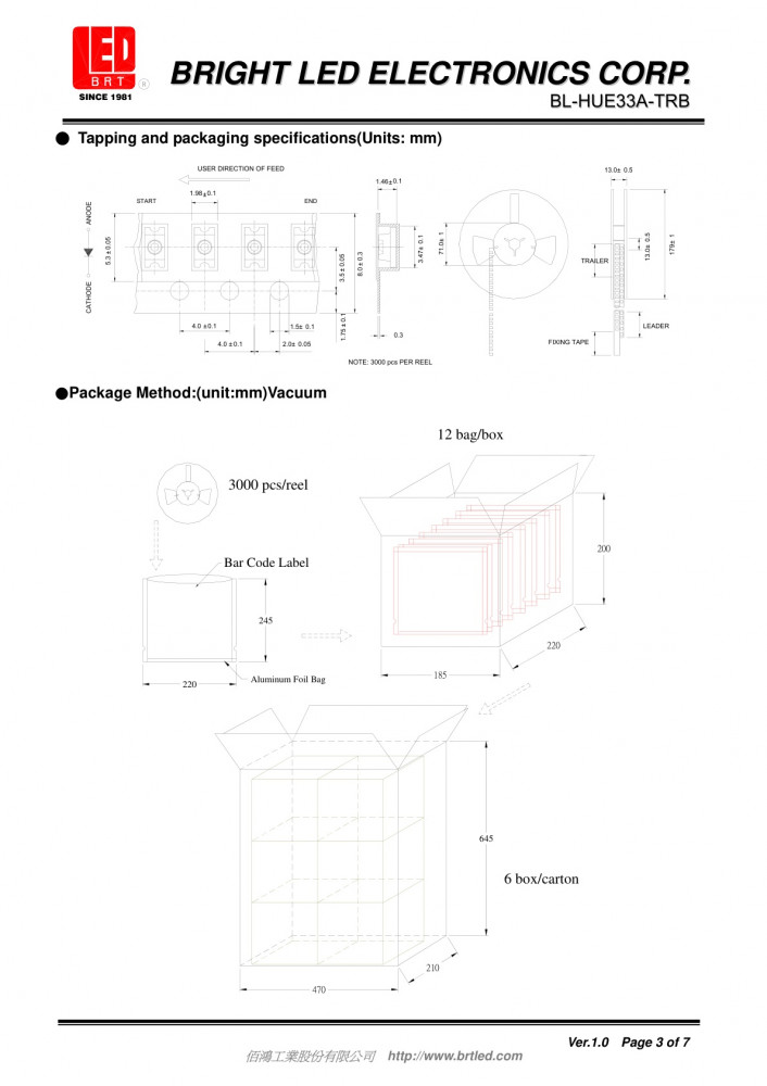 BL-HUE33A-TRB technical document page 3
