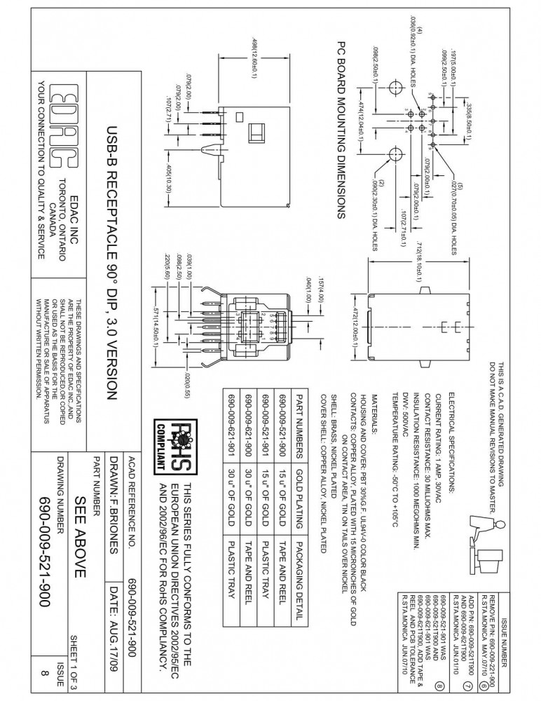 EDAC 690-009-521-900 drawing page 1