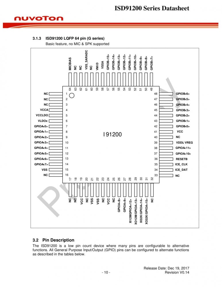 ISD91200 datasheet page 10