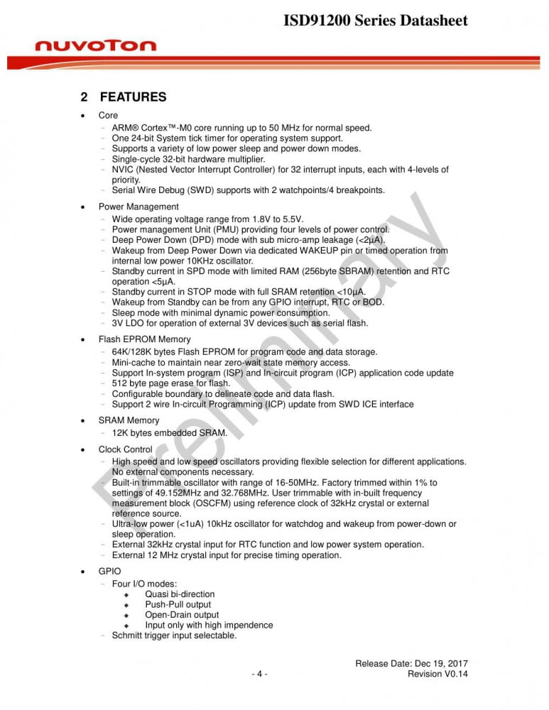 ISD91200 datasheet page 4