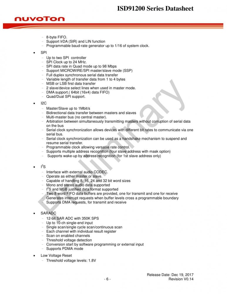 ISD91200 datasheet page 6