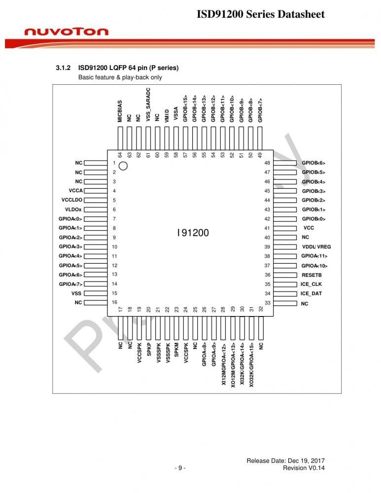 ISD91200 datasheet page 9