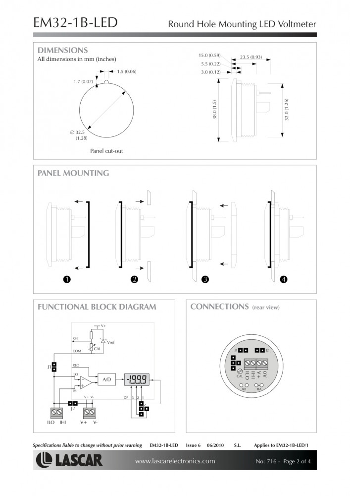 EM32-1B-LED datasheet page 2
