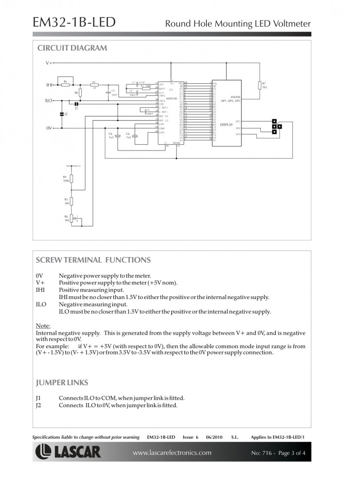 EM32-1B-LED datasheet page 3
