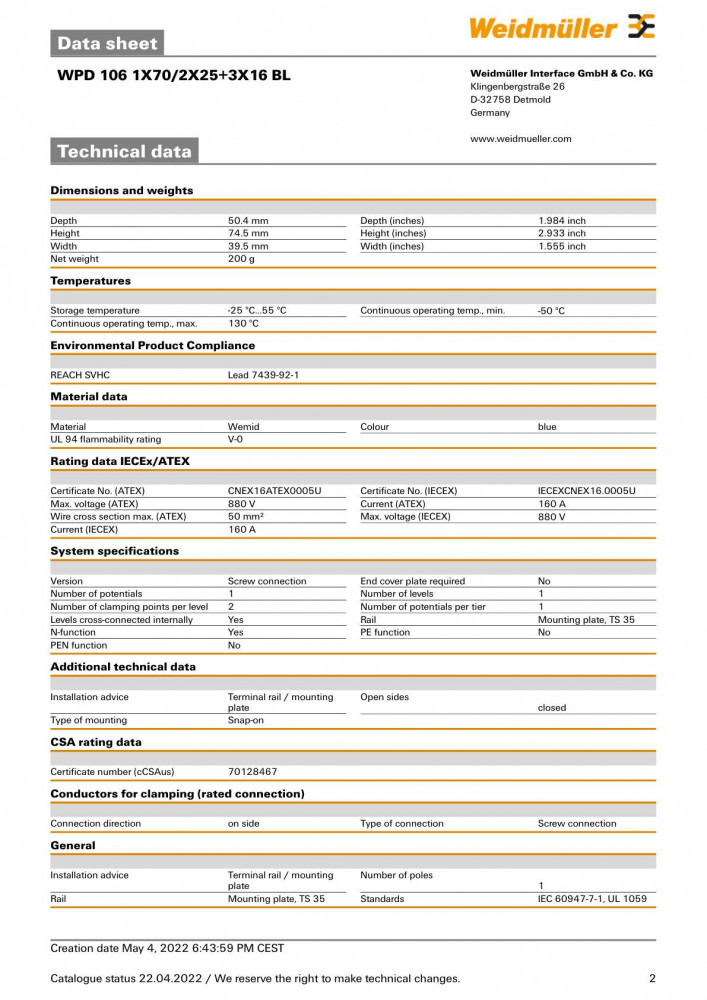 WEIDMULLER WPD 106 document page 2