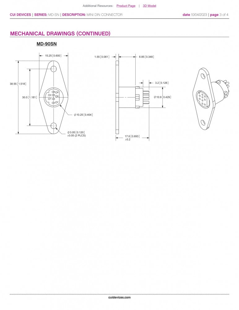 CUI MD-60SN datasheet page 3