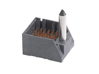 Impact 100 Ohm 4 Pair Right-Angle Orthogonal Daughtercard, Unguided, 8 Columns, 96 Circuits, Plated Through Hole Dimension 0.46mm, Lead-Free