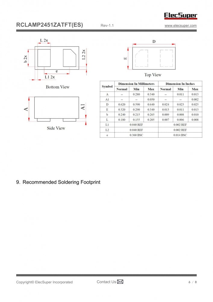 RCLAMP2451ZATFT(ES) datasheet page 6