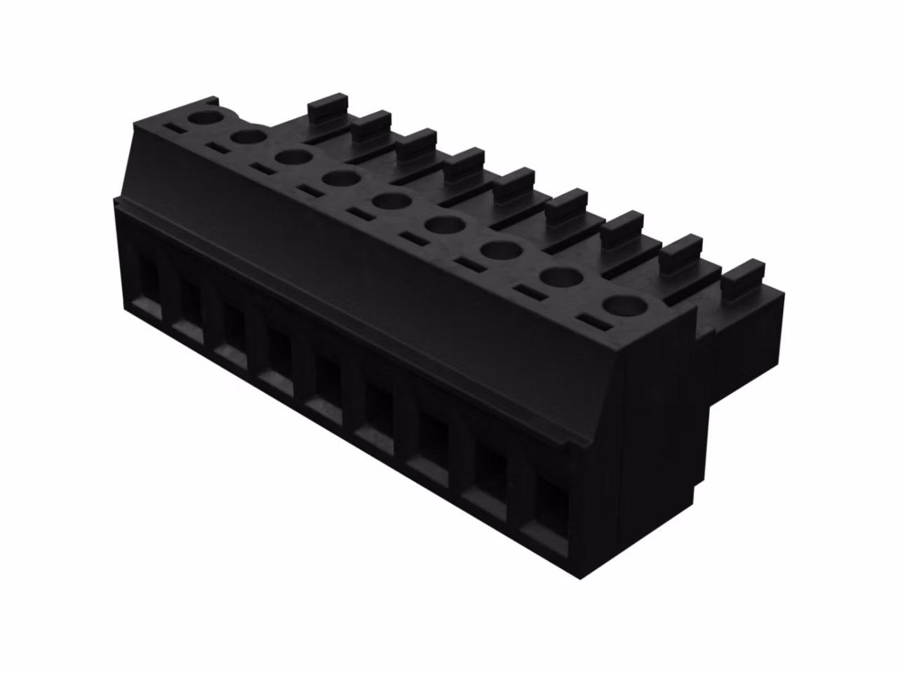 3.81mm Pitch Eurostyle Horizontal Plug, Gold (Au) Plated, Black, 9 Circuits for sale