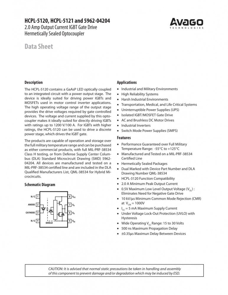 5962-0420401HPA datasheet page 1