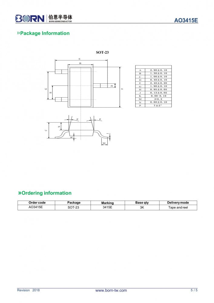 AO3415E datasheet page 5