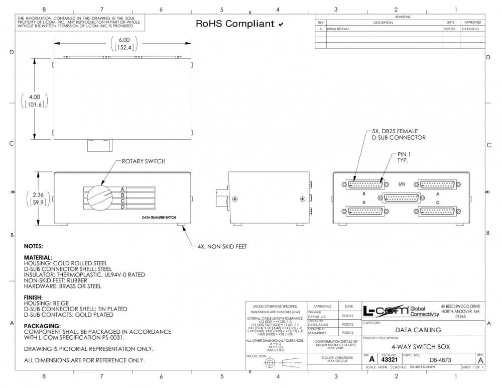 L-com D8-4873 technical document page