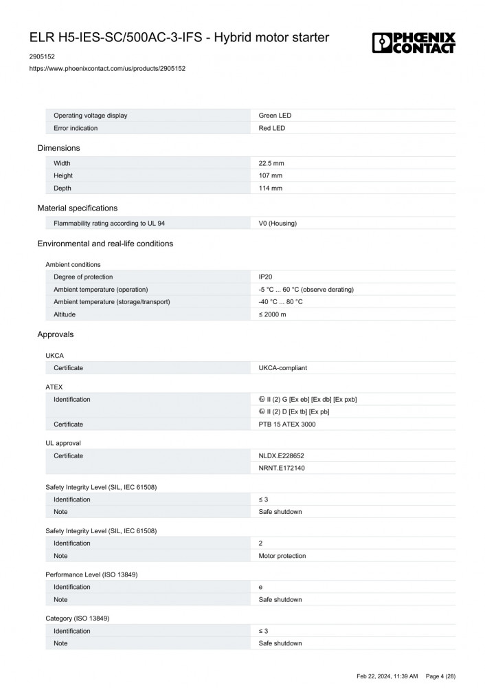 Phoenix Contact 2905152 technical document page 4