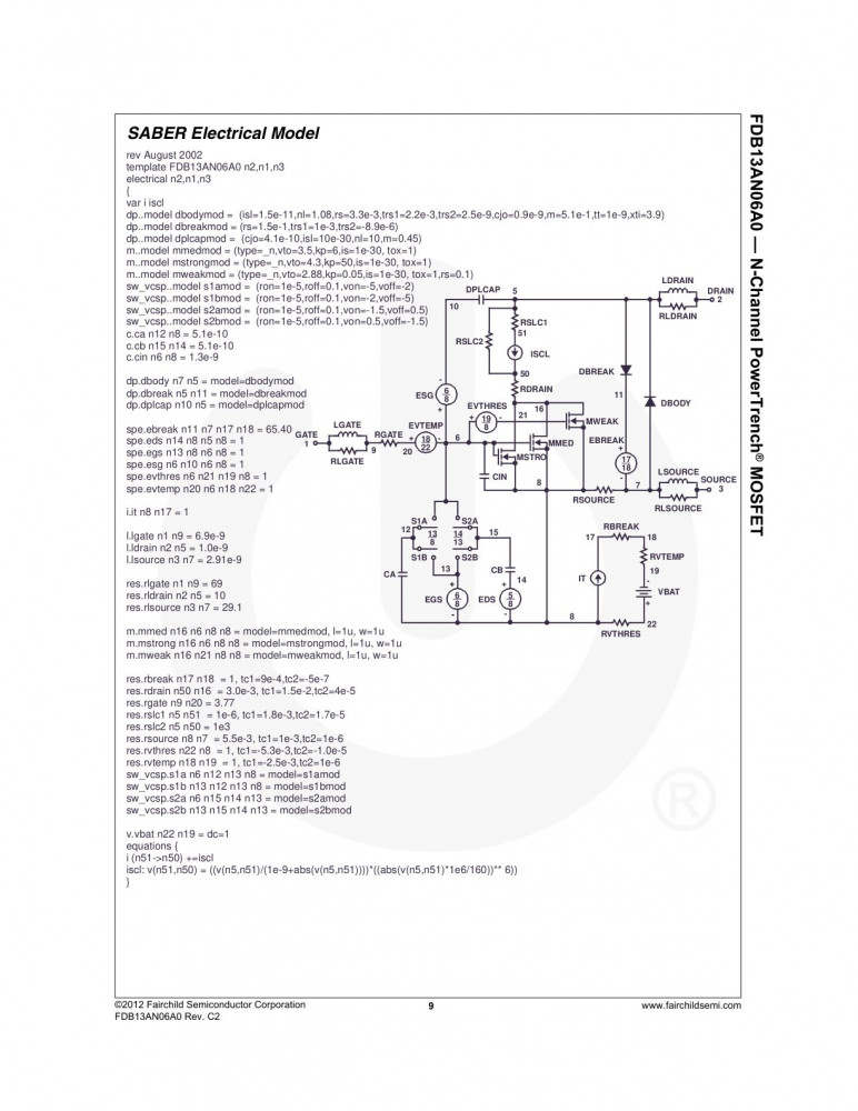 FDB13AN06A0 datasheet preview, page 10