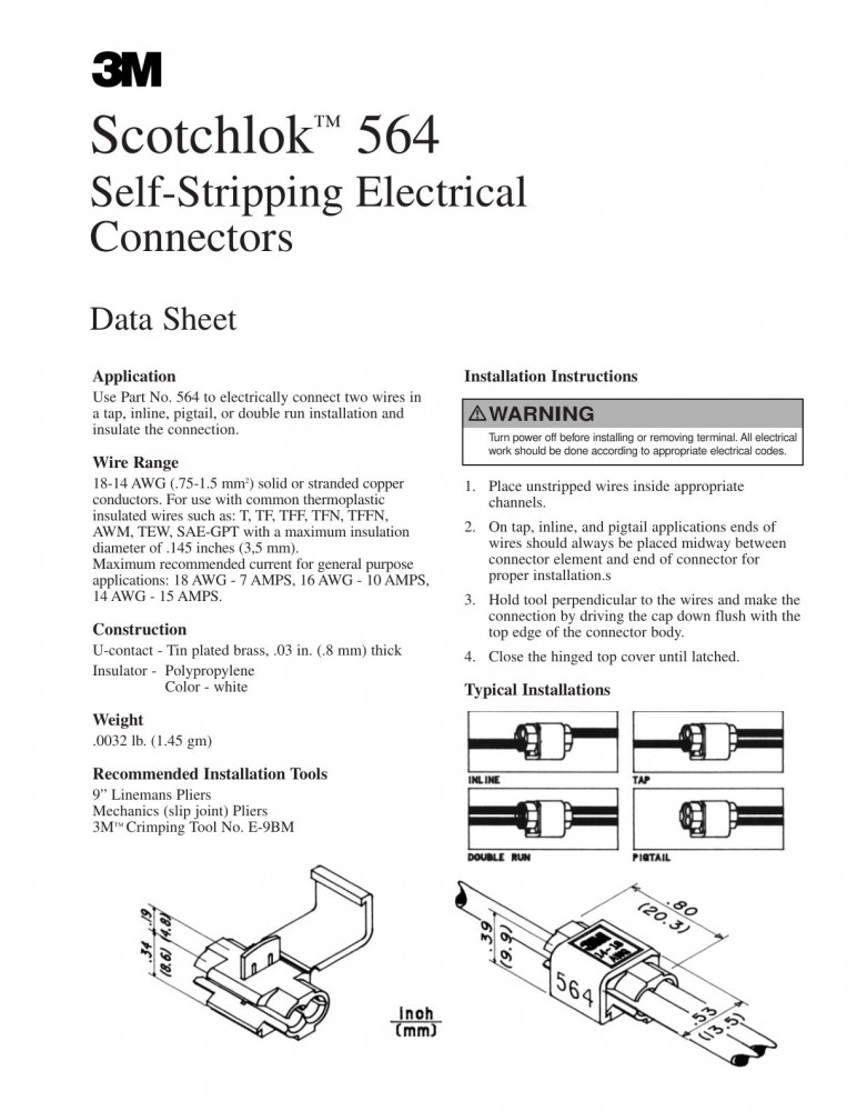 3M Scotchlok 564-BULK datasheet page 1
