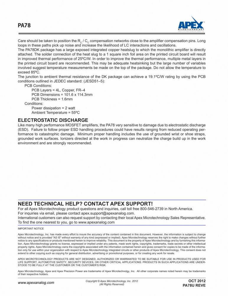 PA78DK datasheet page 10