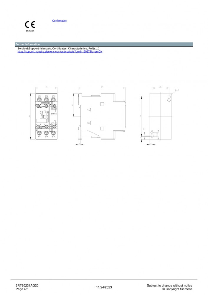 3RT60231AG20 technical document page 4