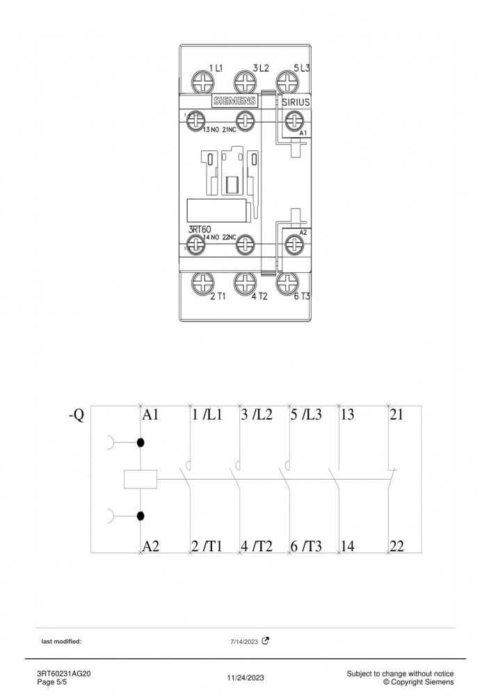 3RT60231AG20 technical document page 5