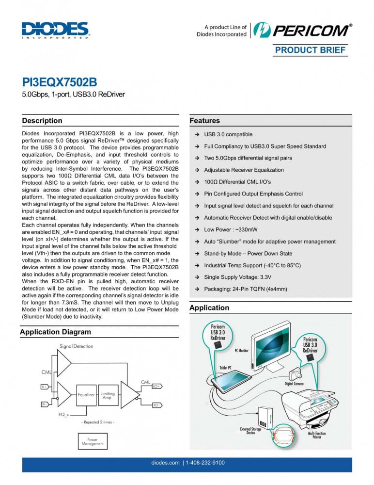 PI3EQX7502B technical document preview
