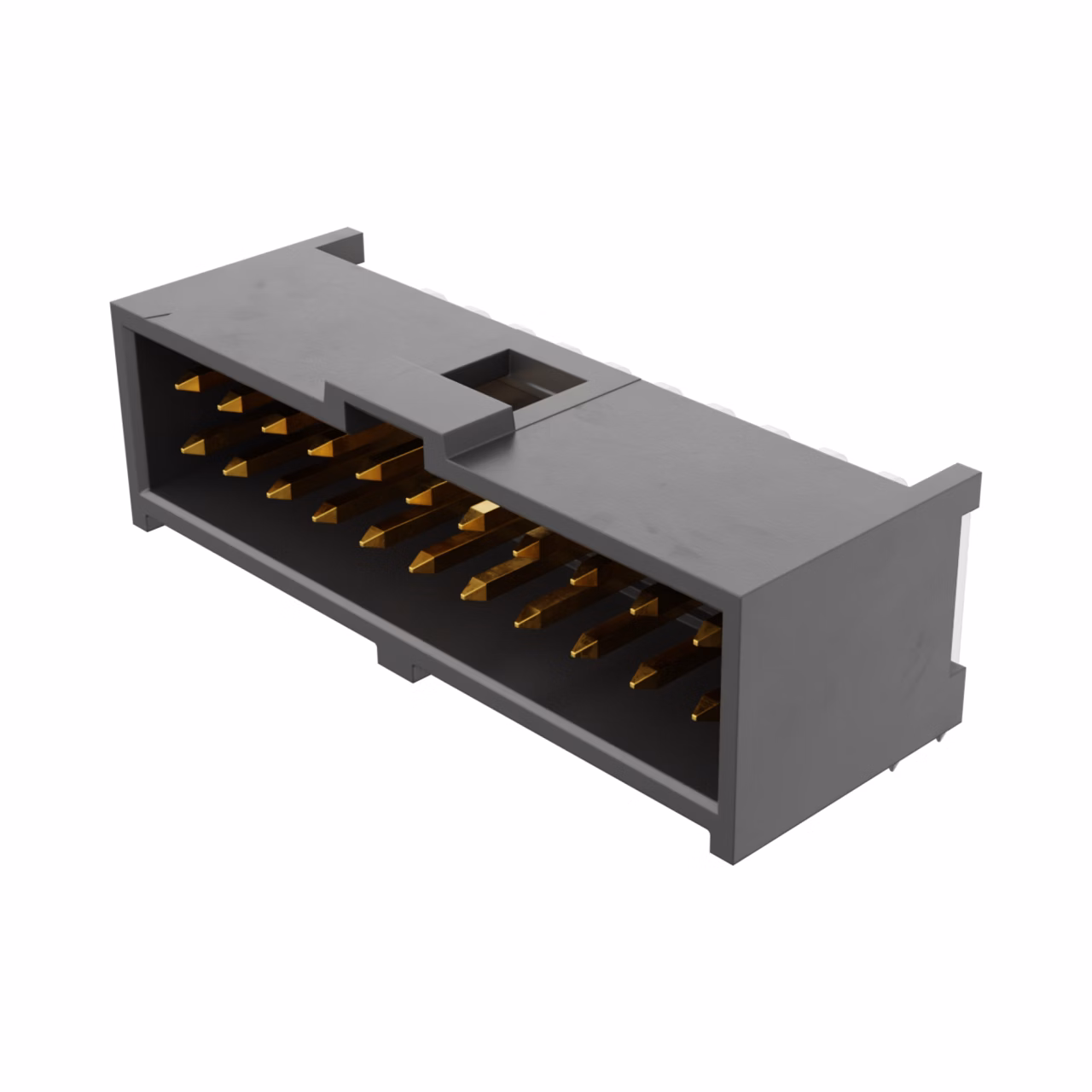 C-Grid III PCB Header, 2.54mm Pitch, Through Hole, Dual Row, Right Angle, Shrouded, 2.90mm Tail Length, 22 Circuits, Gold (Au) Flash Plating for sale