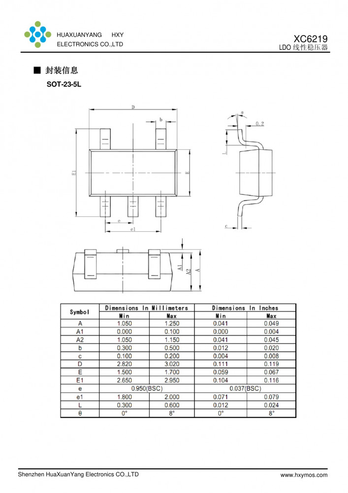 XC6219 technical document page 4