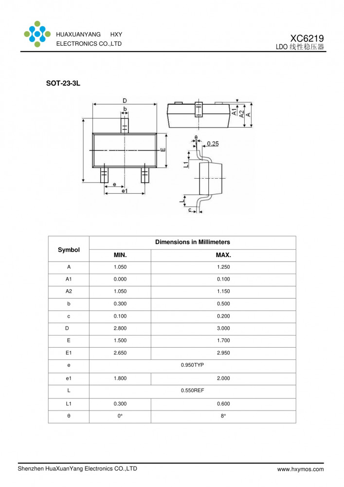 XC6219 technical document page 5