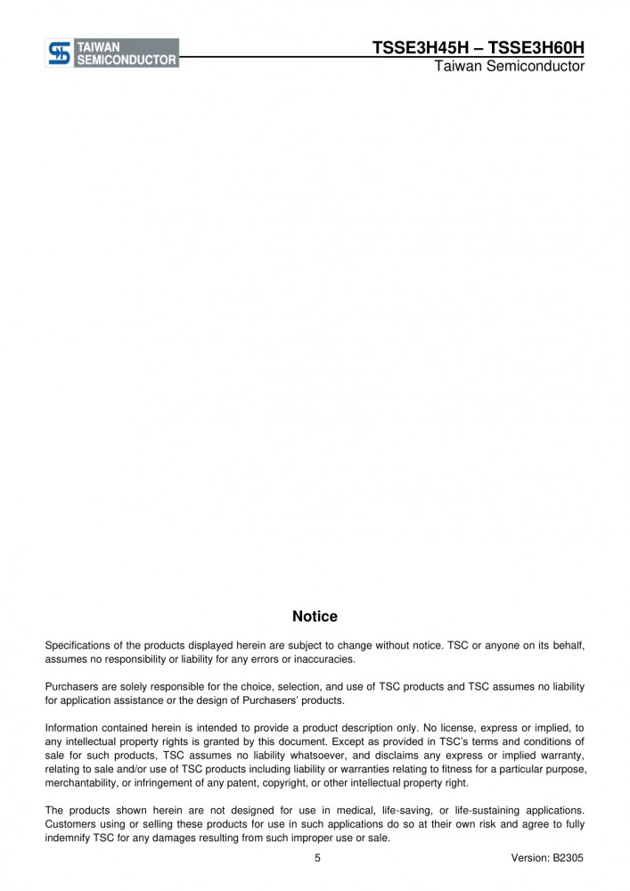 TSSE3H45H datasheet page 5