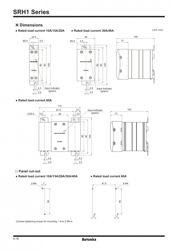 Autonics SRH1 Series datasheet page 4