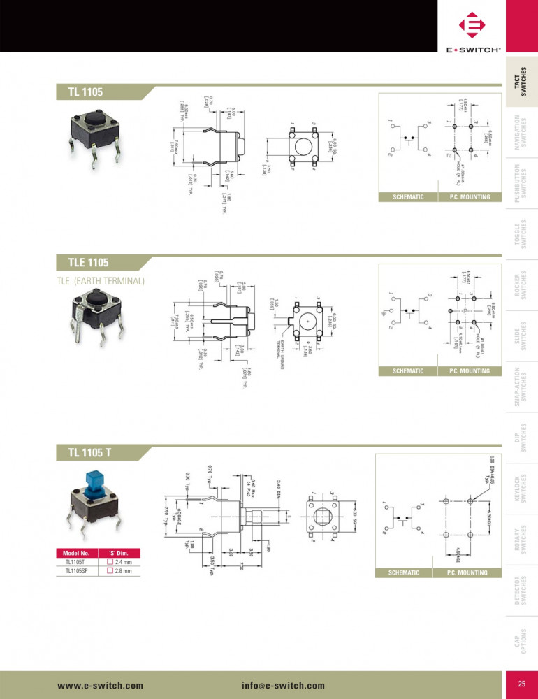TL1105 technical document page 2