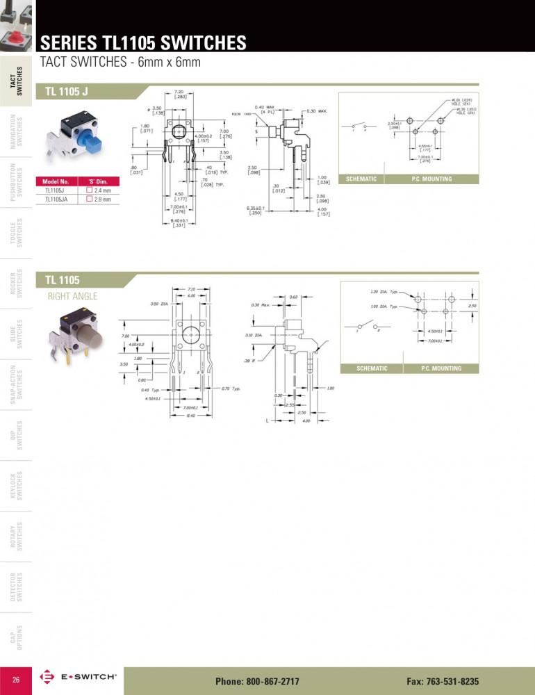 TL1105 technical document page 3